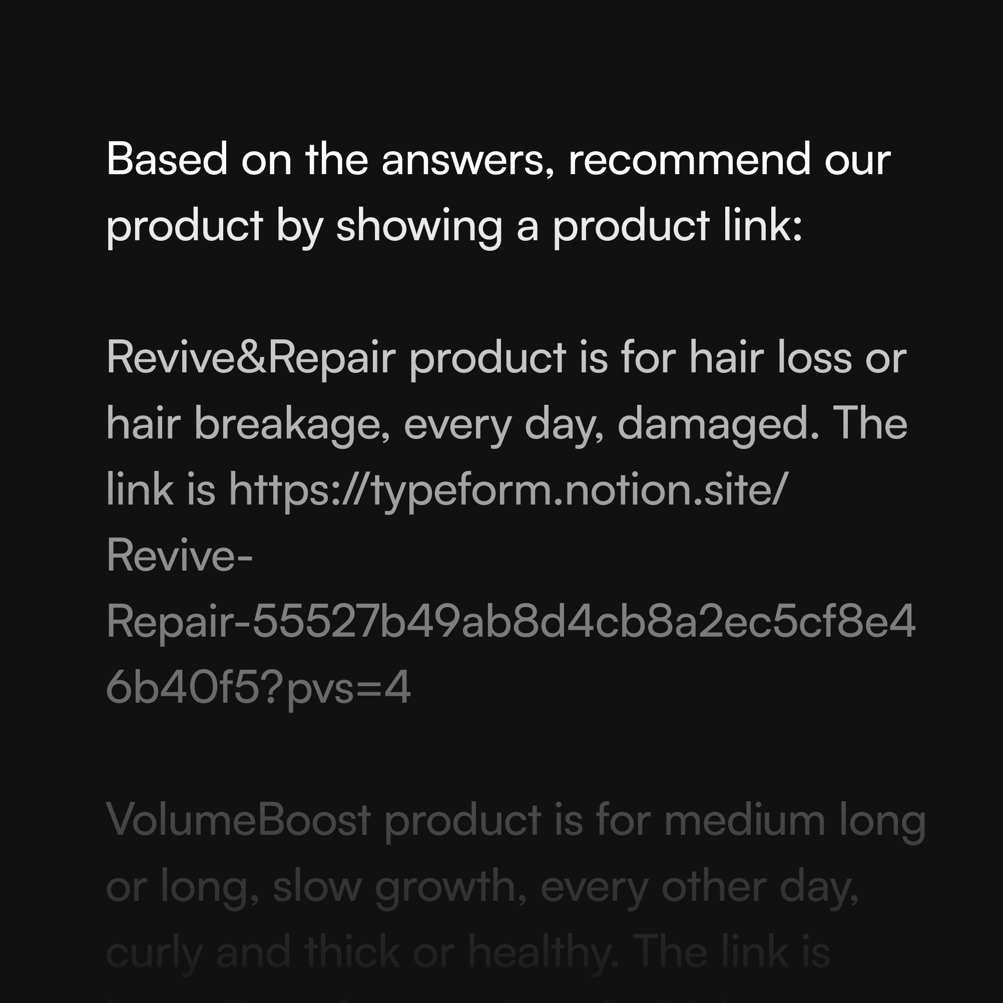 Formless - Product Recommendation Quiz